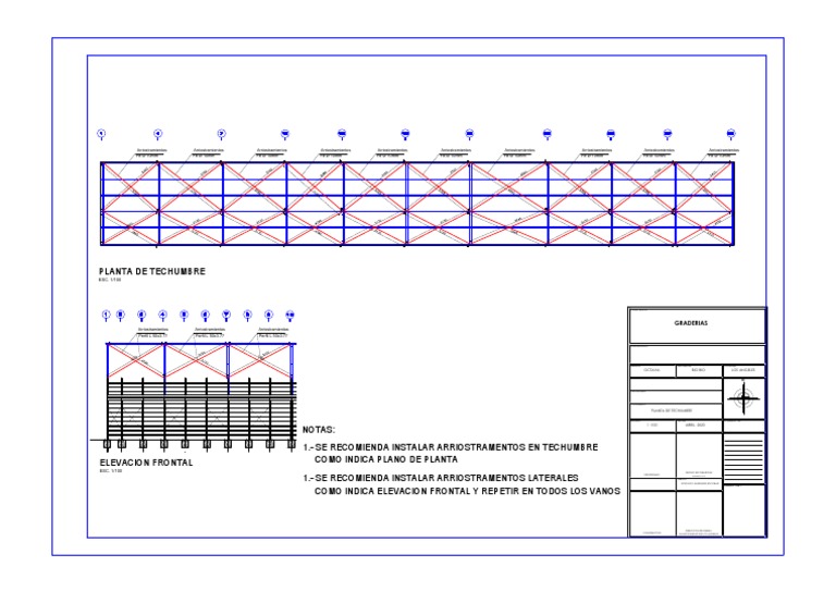 Planta de Techumbre Graderia - Rev0-Presentación2 | PDF