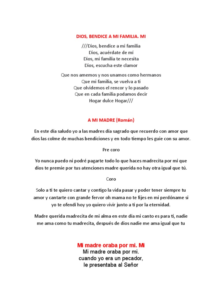 Madre Querida | PDF | Oración