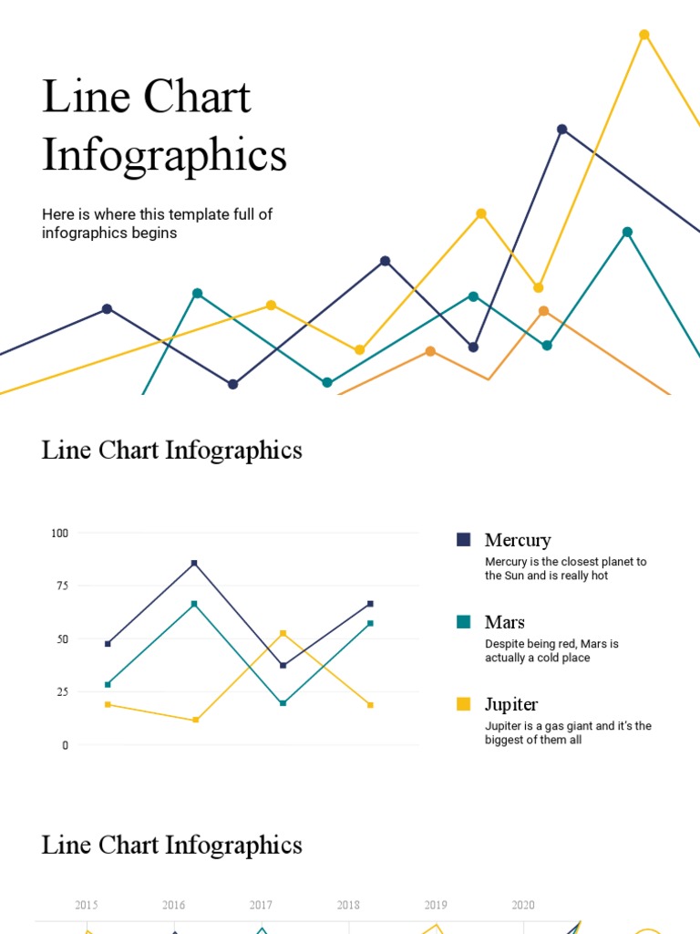 Line Chart Infographics by Slidesgo | PDF | Planets | Mercury (Planet)