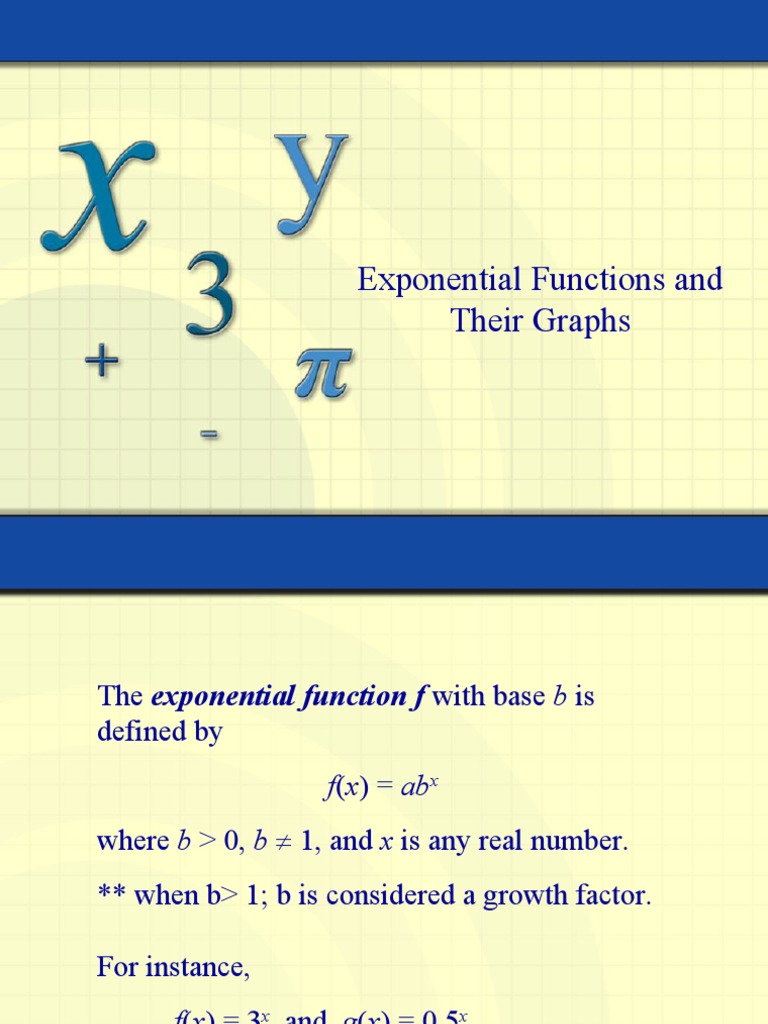 3 - 1 Exponential Functions and Their Graphs | PDF | Function ...