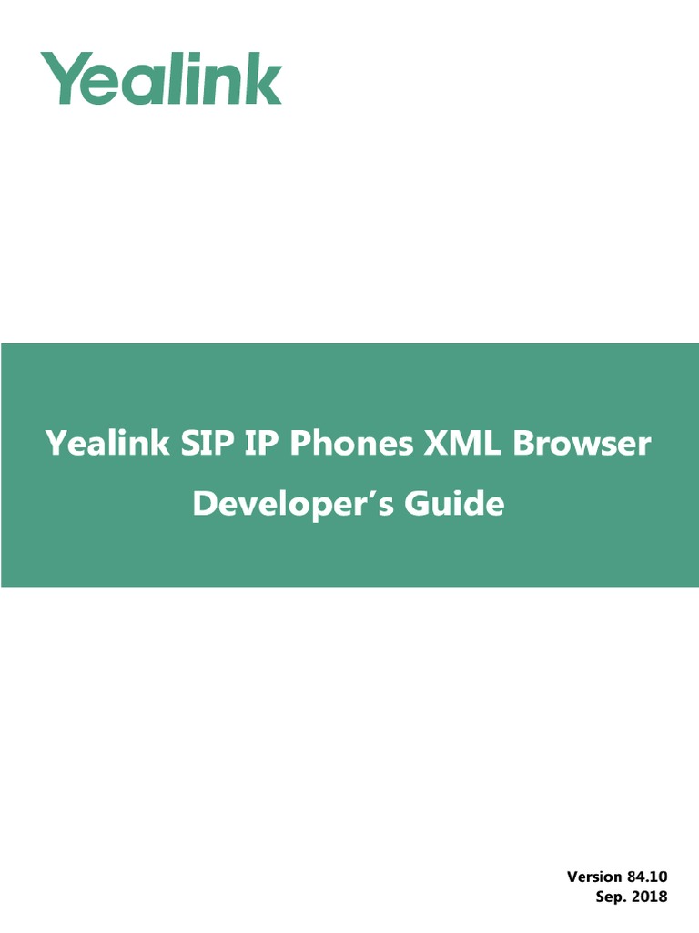 Yealink+SIP+IP+Phones+XML+Browser+Developer's+Guide V84 10 | PDF ... Yealink+SIP+IP+Phones+XML+Browser+Developer's+Guide V84 10 | PDF ...