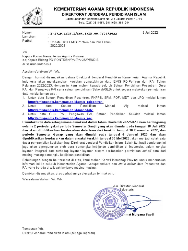 Update Emis Pakis 2223 | PDF | Ilmu Sosial