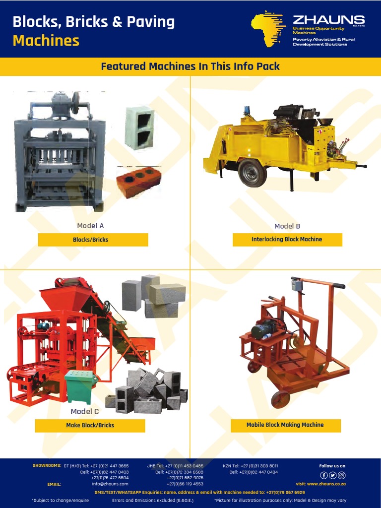 An Overview of Brick and Block Making Machines Offered by Zhauns | PDF ...