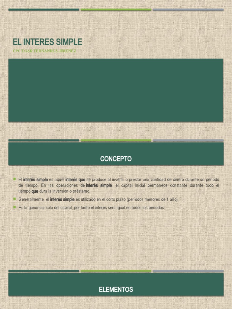 Interés Simple y Capital de Inversión | PDF | Interés | Tasas de interés