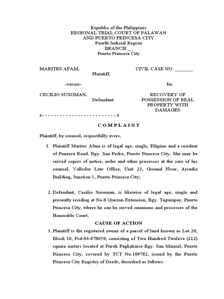 Complaint Draft | PDF | Complaint | Lawsuit