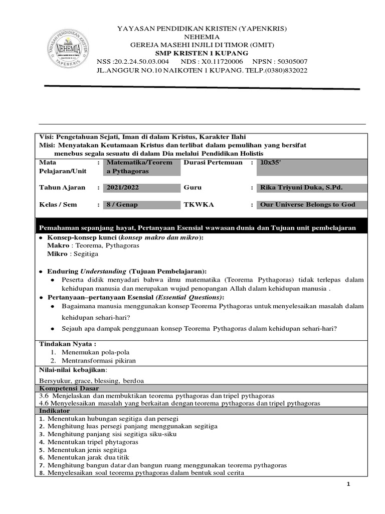 Unit Mapping Matematika | PDF