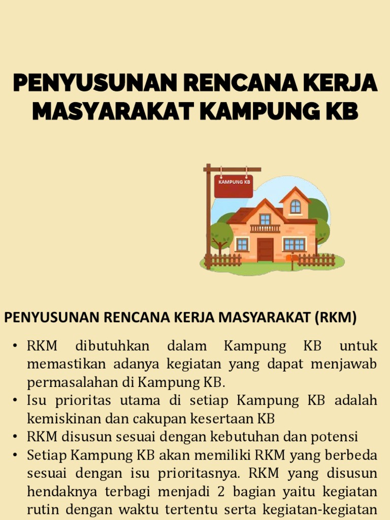 Penyusunan Rencana Kerja Kp. KB | PDF