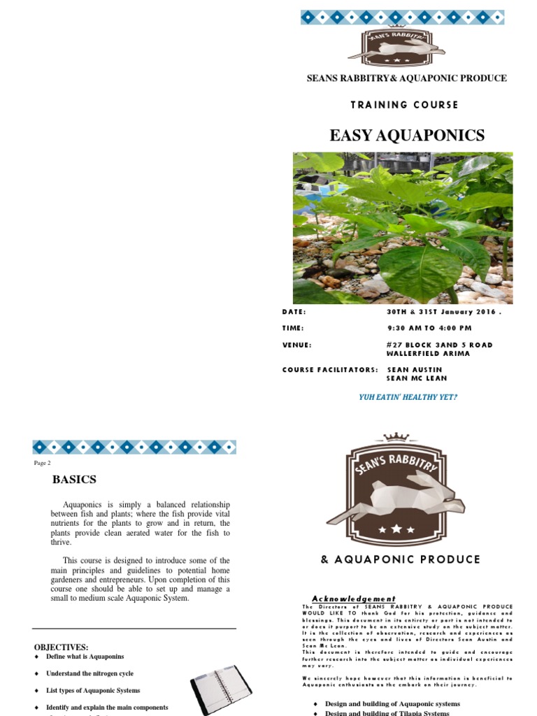 Aquaphonics - Handout | PDF | Aquaponics | Water
