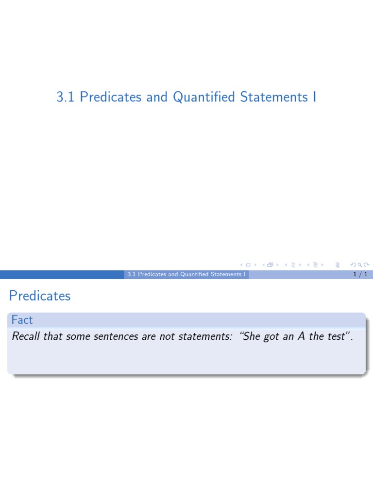 Predicates and Quantified Statements | PDF | First Order Logic ...