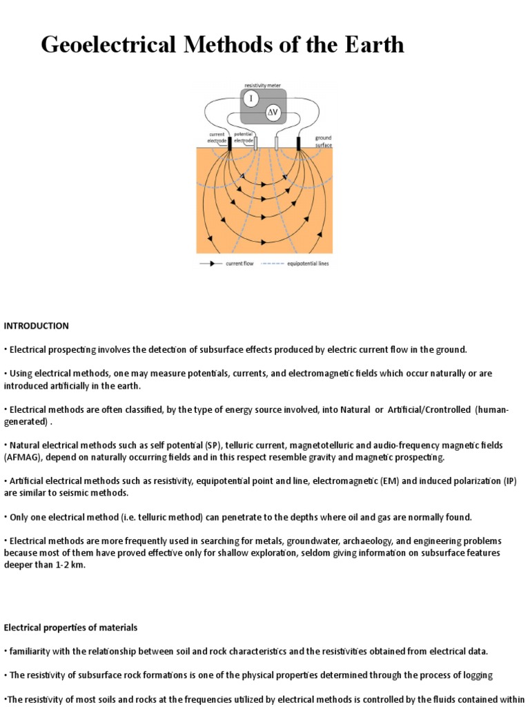 Geoelectrical Exploration Techniques | PDF | Electrical Resistivity And ...