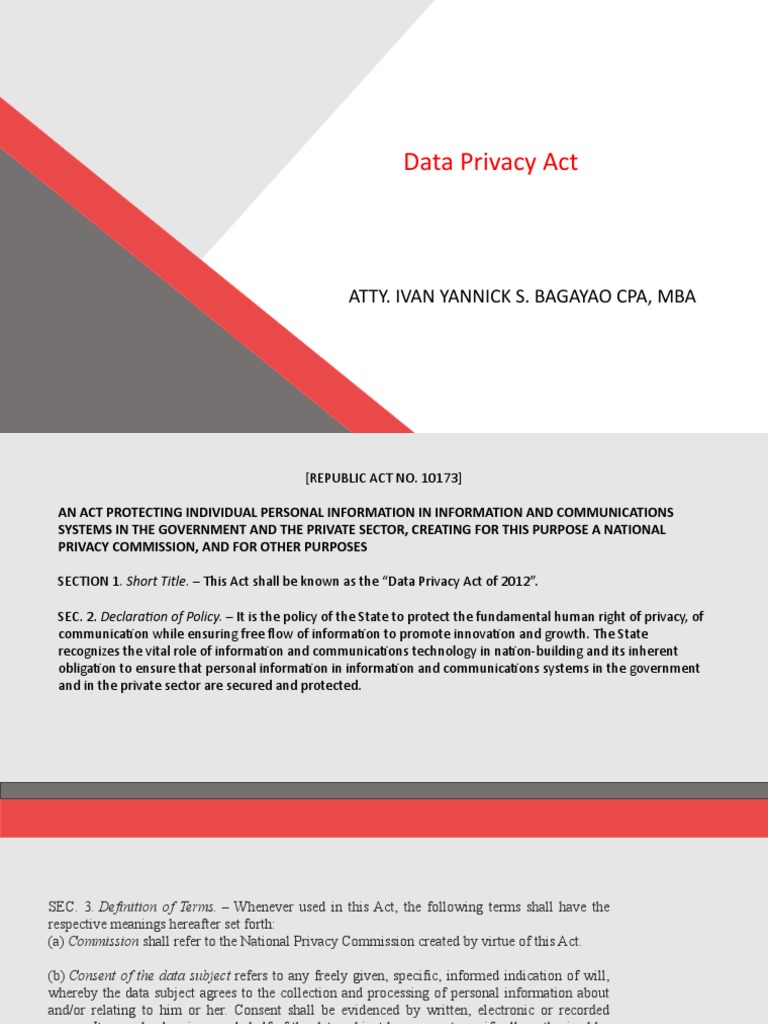 Data Privacy Act | PDF | Information | Privacy