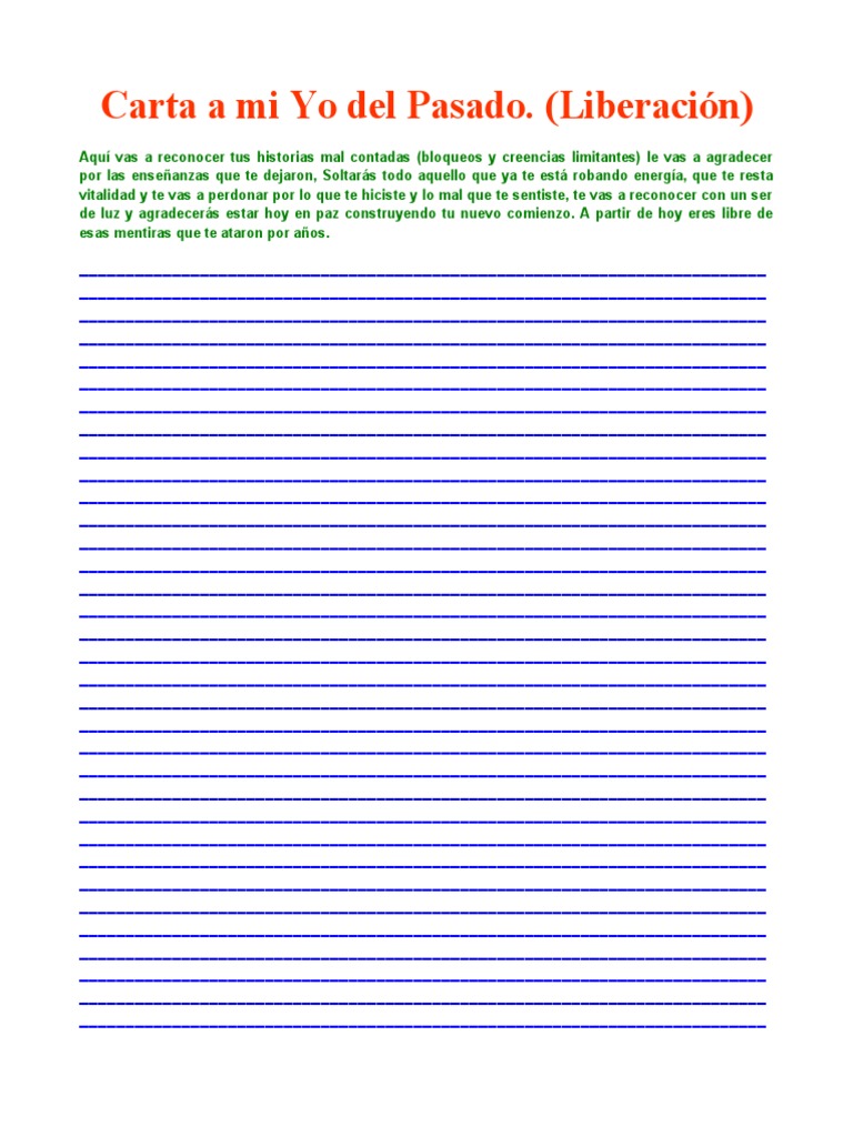 Carta A Mi Yo Del Futuro | PDF