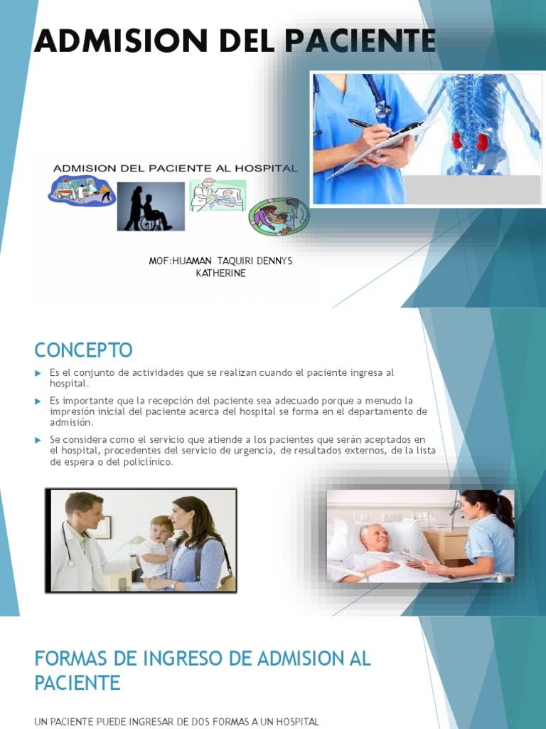 Admision Del Paciente | PDF | Hospital | Paciente