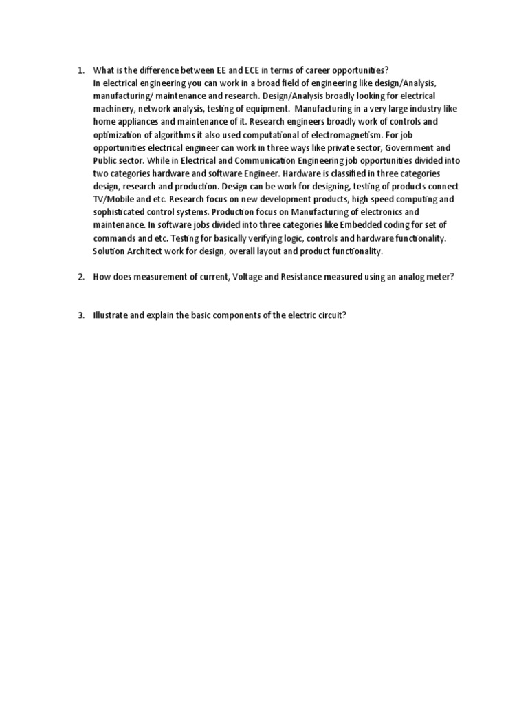 What Is The Difference Between EE and ECE in Terms of Career ...