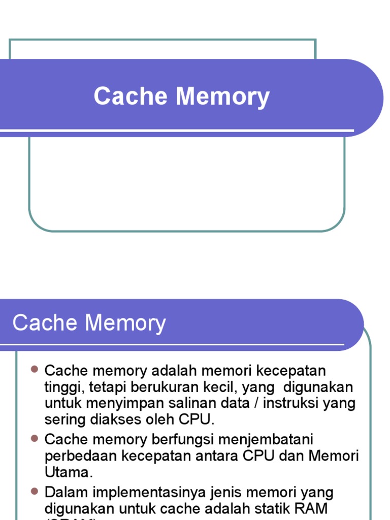 Panduan Lengkap Cache Memory CPU | PDF