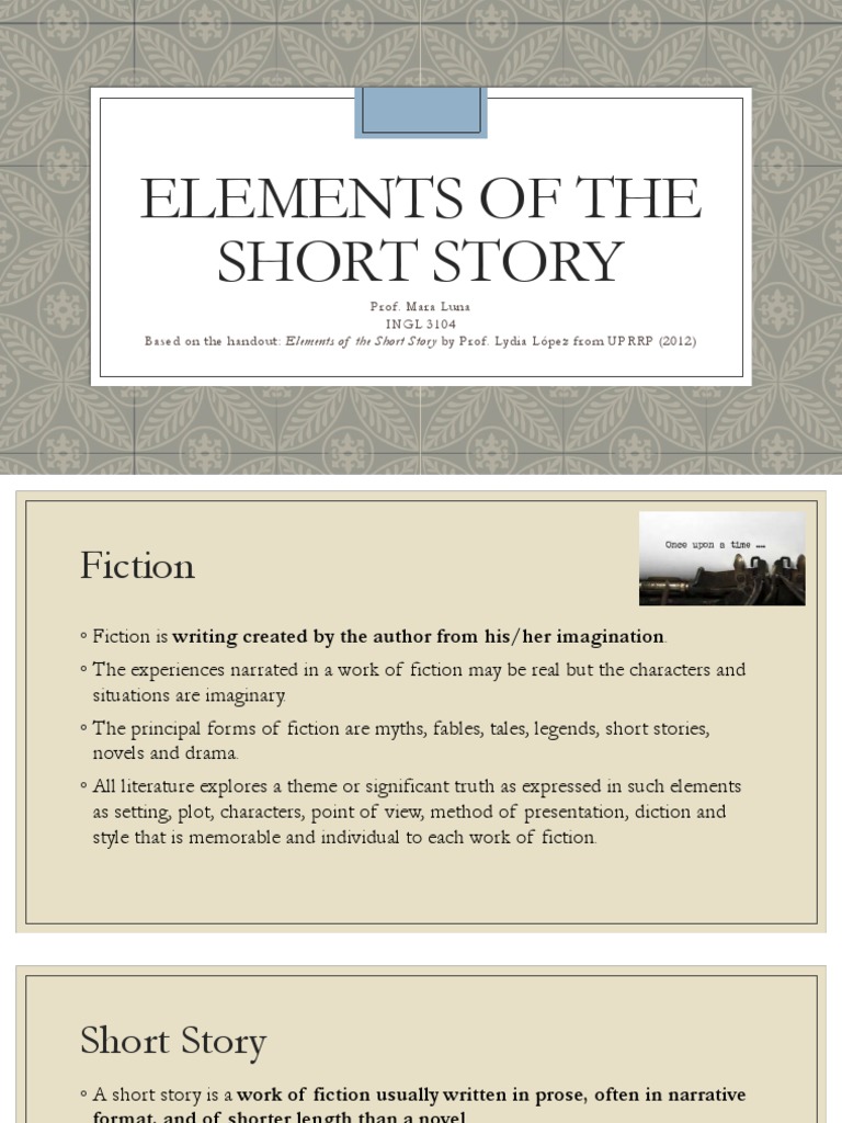 Elements of The Short Story | PDF | Narration | Cognition