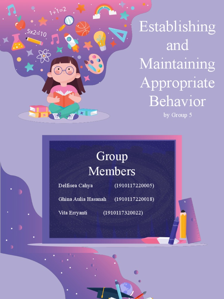 Group 5 - Establishing and Maintaining Appropriate Behavior | PDF ...