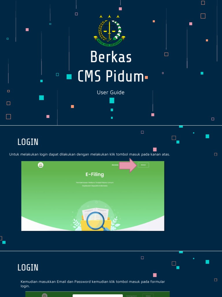 Panduan Login dan Manajemen CMS Pidum | PDF