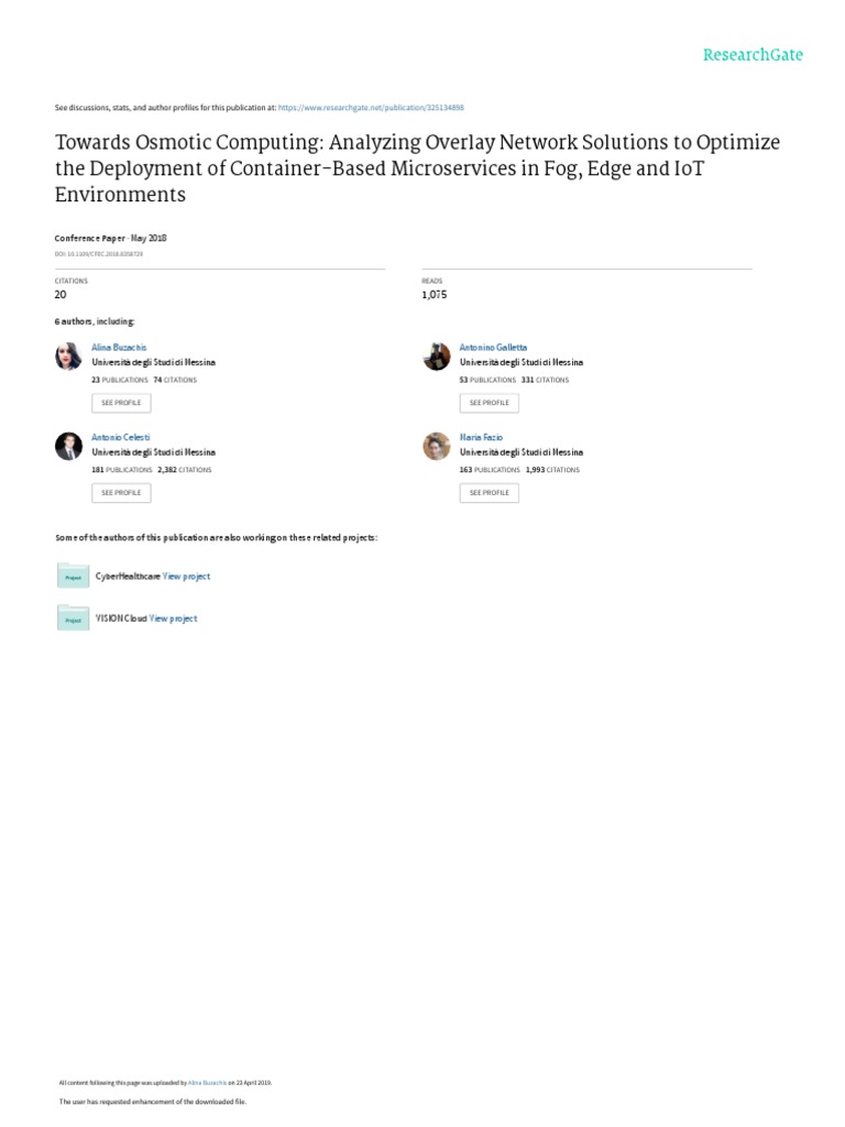 Analyzing Overlay Network Solutions | PDF | Computer Network | Internet Of Things