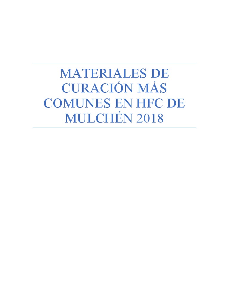 Materiales de Curacion Eve | PDF | Herida | Especialidades Medicas