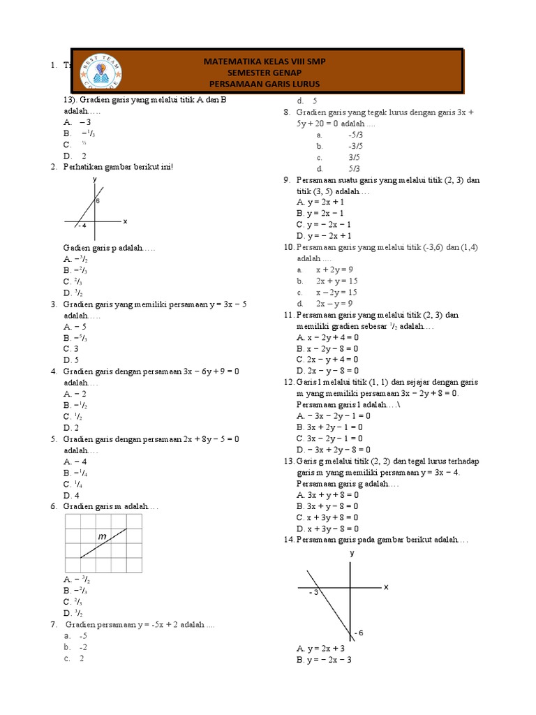 Soal Soal PGL Kelas Viii | PDF