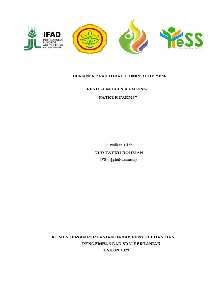 Fatkur BUSSINES PLAN HIBAH KOMPETITIF YESS | PDF | Teknologi & Rekayasa