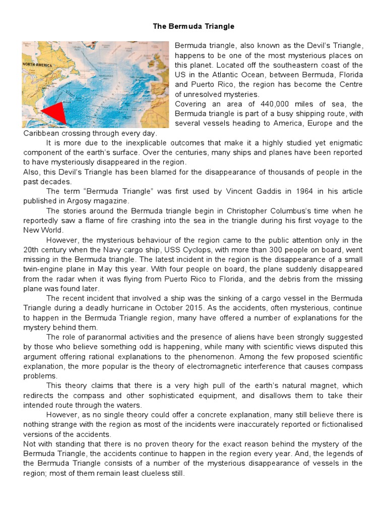 The Bermuda Triangle | PDF | Water Transport | Ships