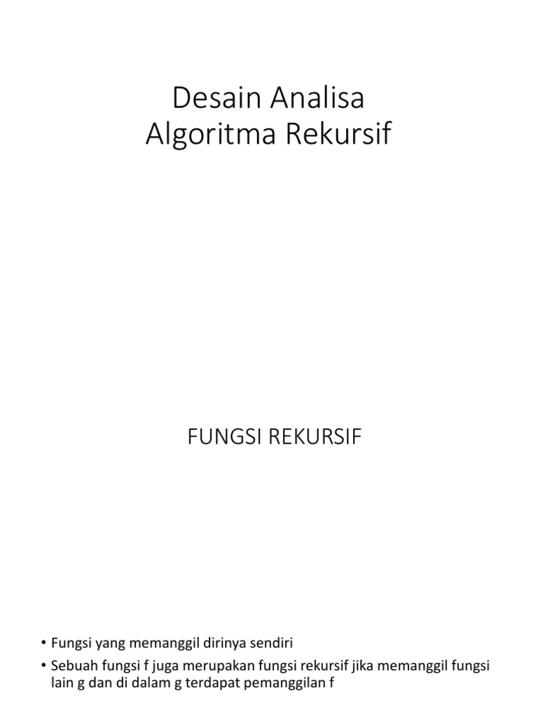 Recursive Algorithm Pdf 6502