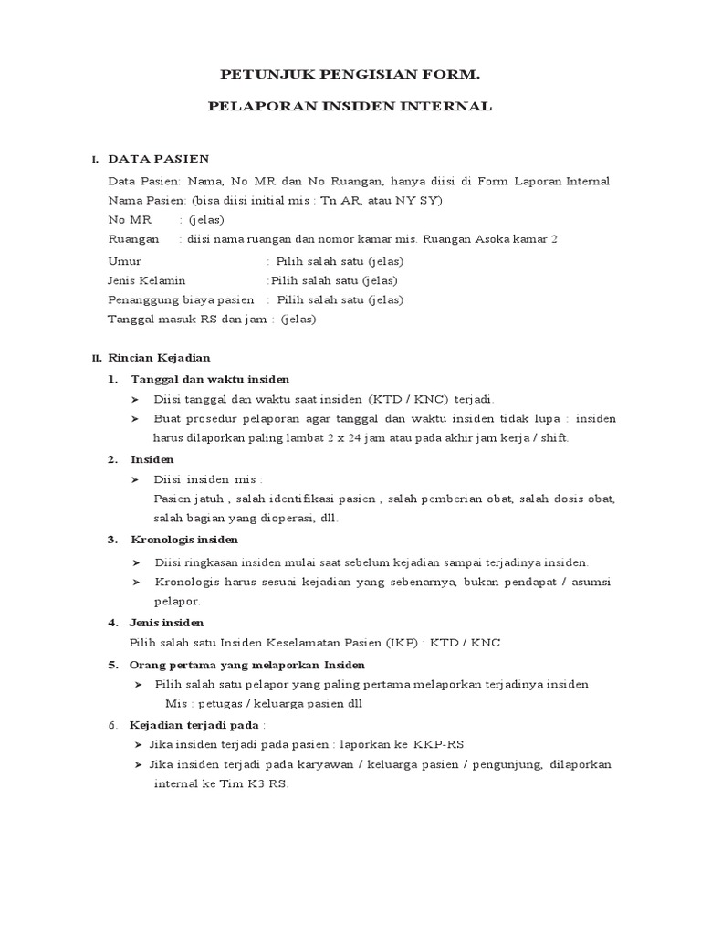 Petunjuk Pengisian Form Ikp | PDF