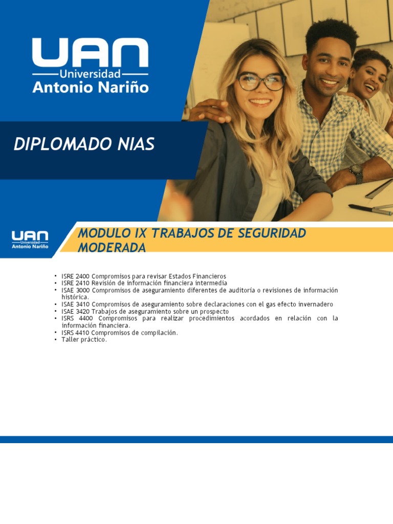 Diplomado NIAS: Módulo IX Seguridad Moderada | PDF | Contralor | Auditoría