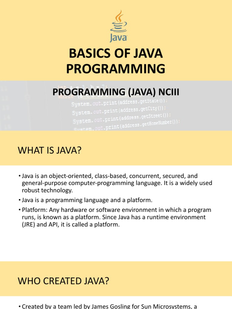 Basics of Java Programming | PDF