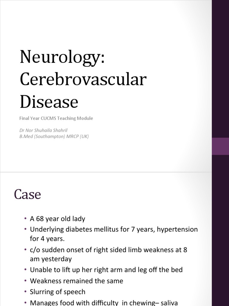 Neurology Cerebrovascular Disease Pdf Stroke Aspirin