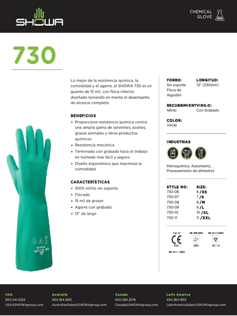 Guante Showa 730 | PDF