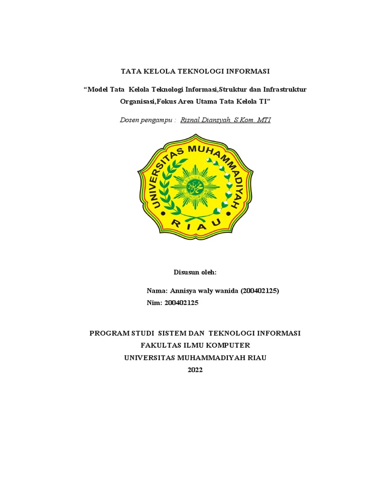Tata Kelola Teknologi Informasi | PDF