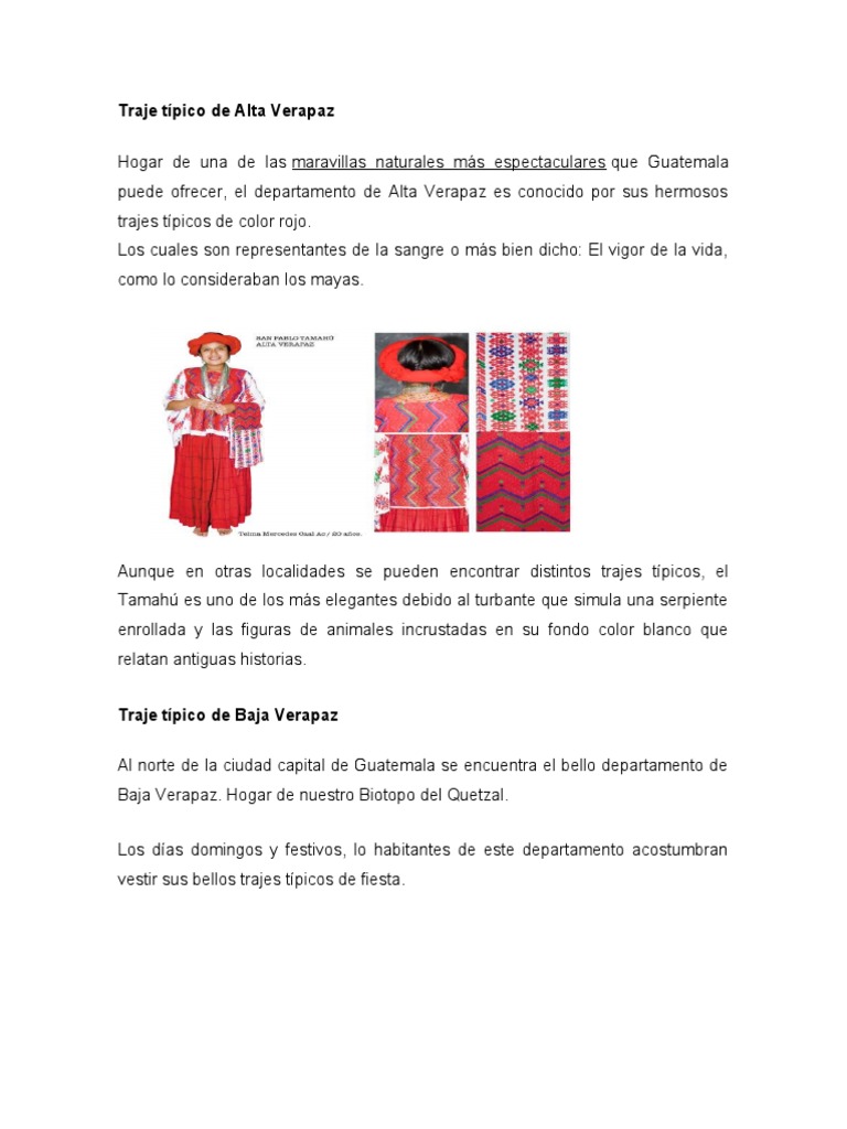 Traje Típico de Alta Verapaz | PDF | Guatemala | Color