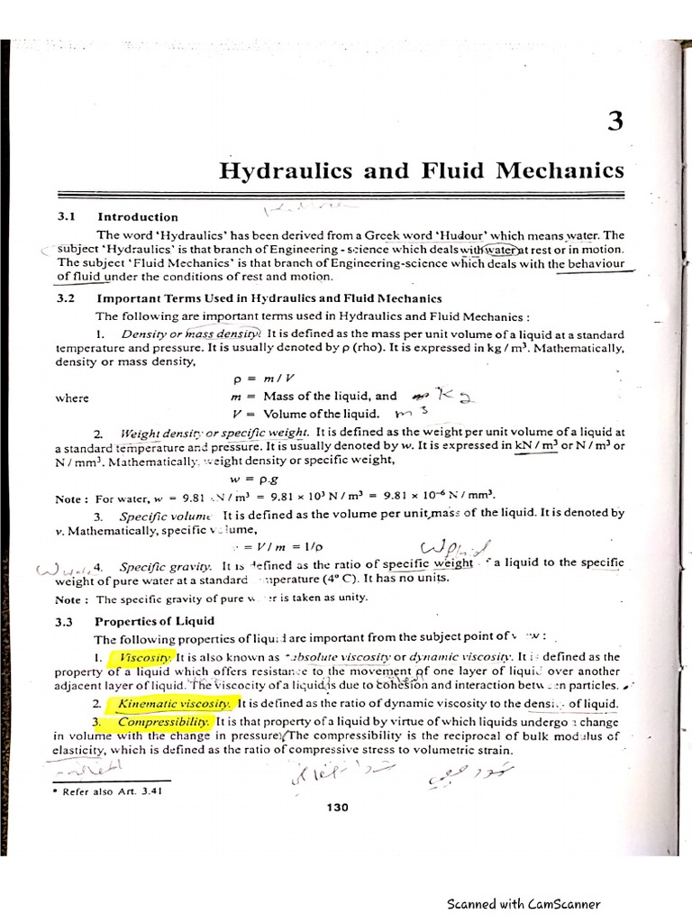 Hydraulics and Fluid Mechanics MCQ | PDF