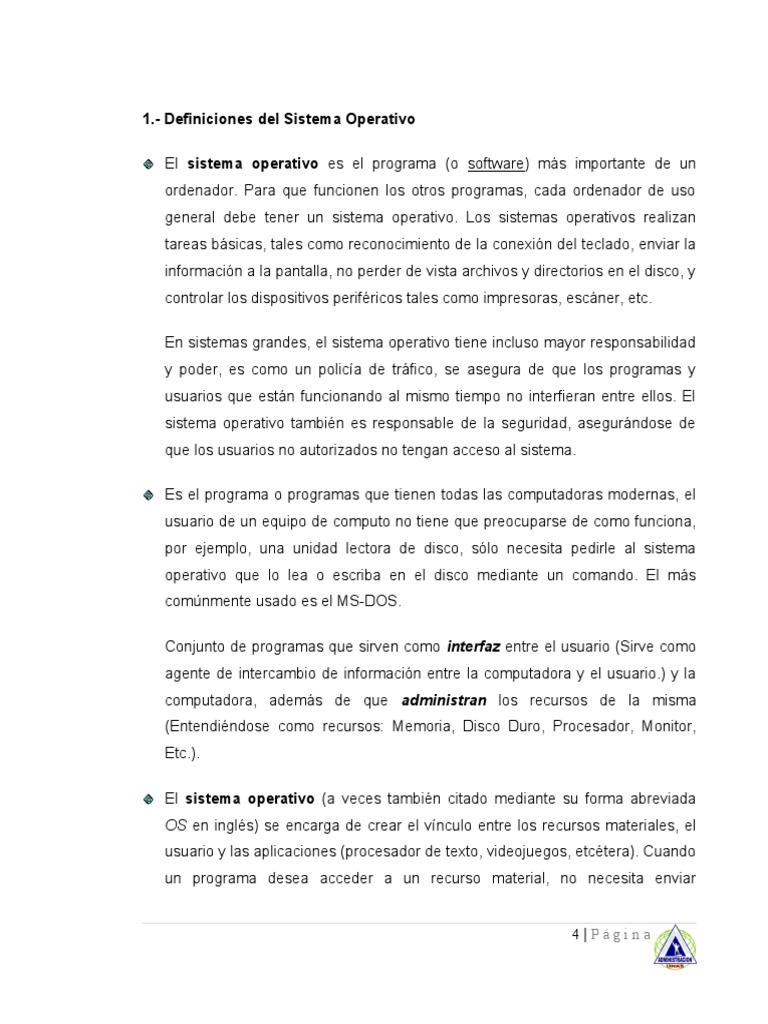 Contenido de Sistemas Operativos | PDF | Sistema operativo | Software libre