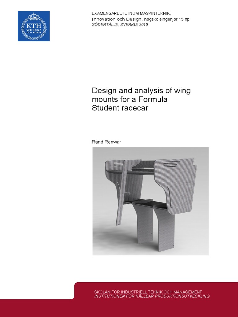 Design and Optimization of Rear Wing | PDF