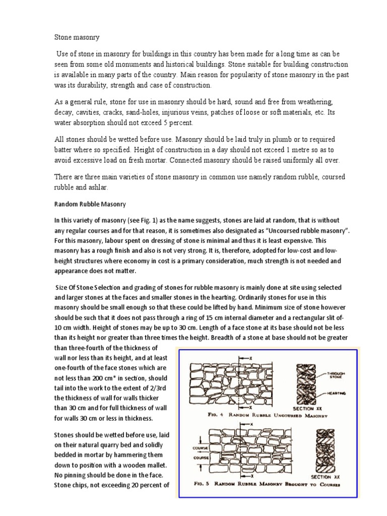Stone Masonry | PDF | Masonry | Soil Mechanics