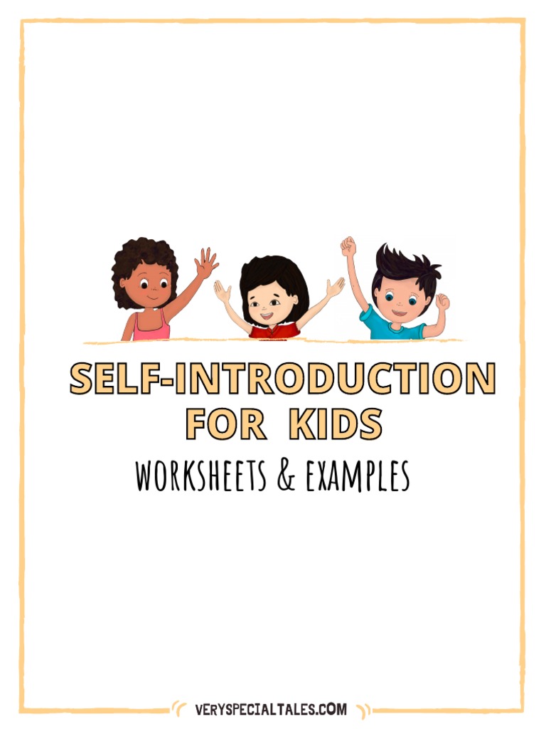 Self-Introduction For Kids - Veryspecialtales | PDF