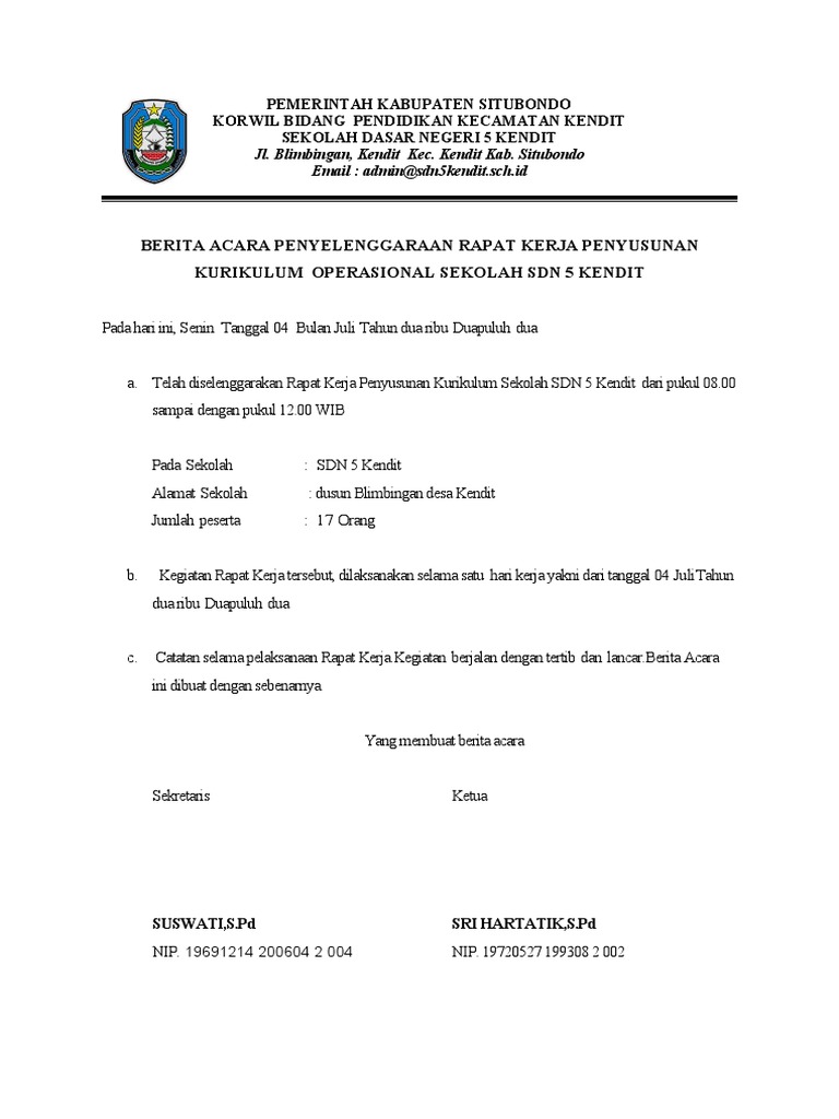 Berita Acara, Notulen, Daftar Hadir | PDF | Karier & Perkembangan