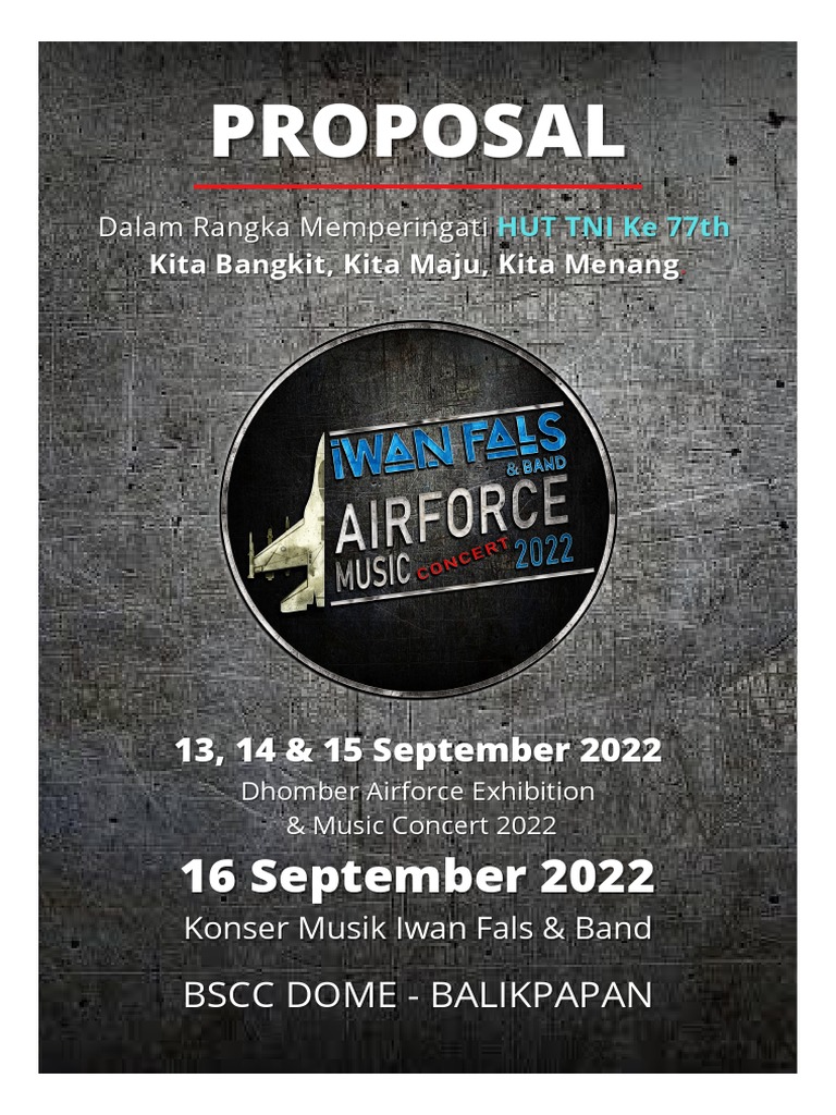 BCA Proposal Concert Iwan Fals | PDF