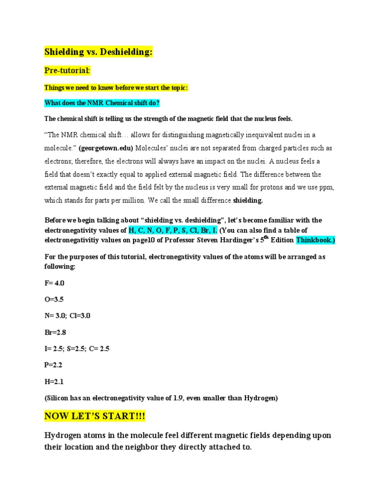 Shielding vs. Deshielding | PDF | Materials | Quantum Mechanics