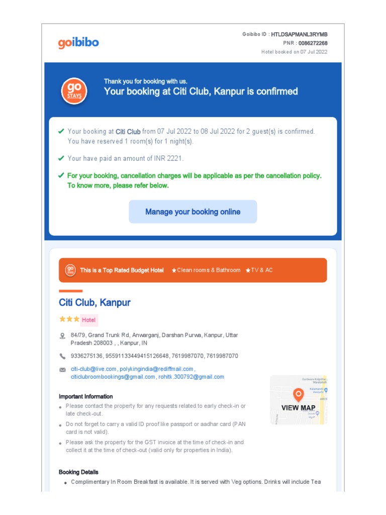 Booking Confirmation Voucher | PDF | Identity Document | Fee