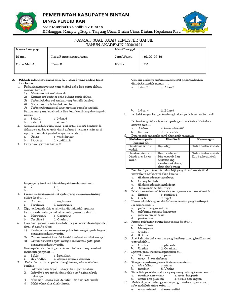 Soal Ipa Kelas Ix | PDF