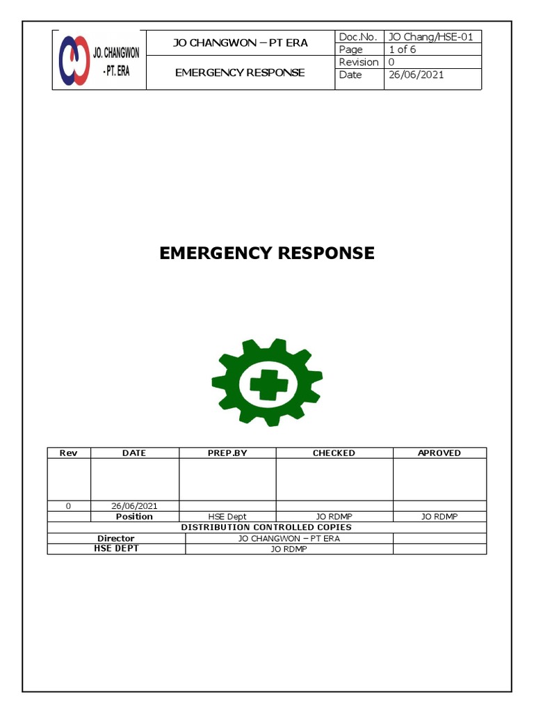 Skema Skenario Emergency Response | PDF | Emergency | Emergency Management