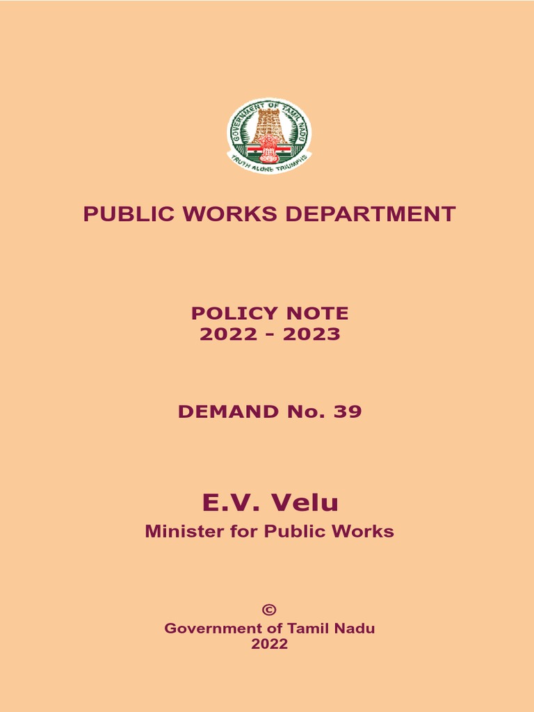 PWD e PN 2022 23 | PDF | Emergency Management | Tamil Nadu
