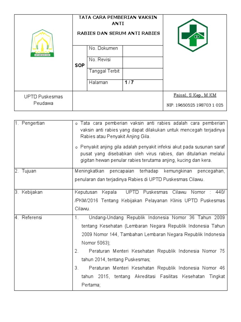 Sop-Rabies (Kak Ida) | PDF
