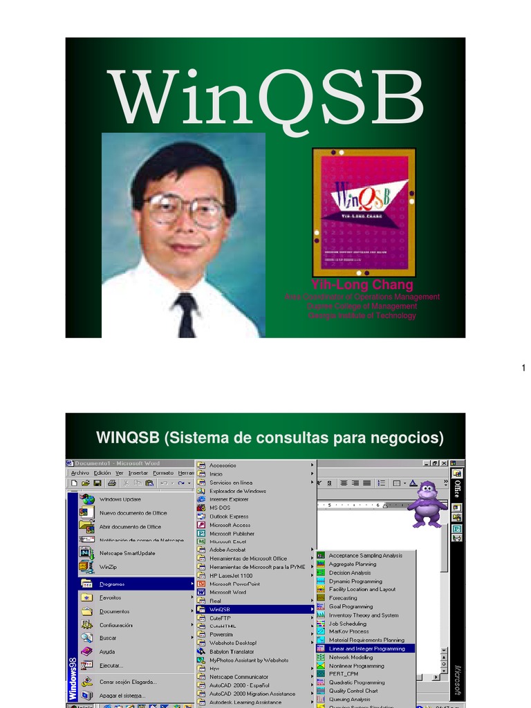 Win QSB | PDF | Planificación | Ingeniería de Sistemas