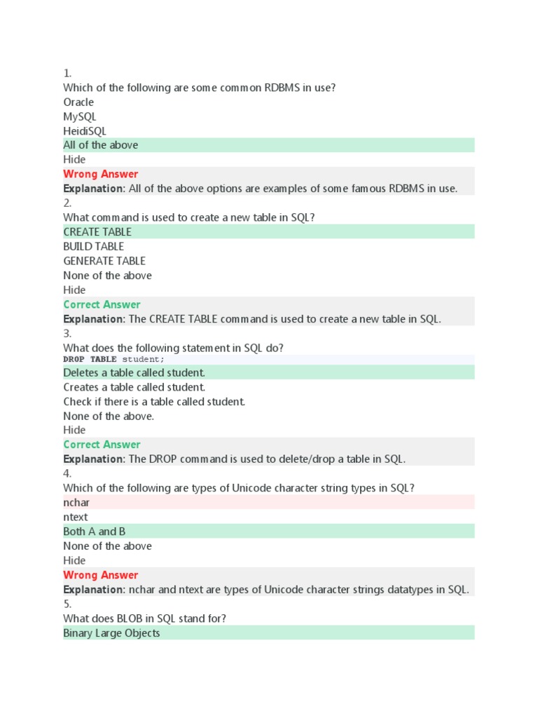 SQL Commands | PDF | Sql | Relational Database SQL Commands | PDF | Sql | Relational Database